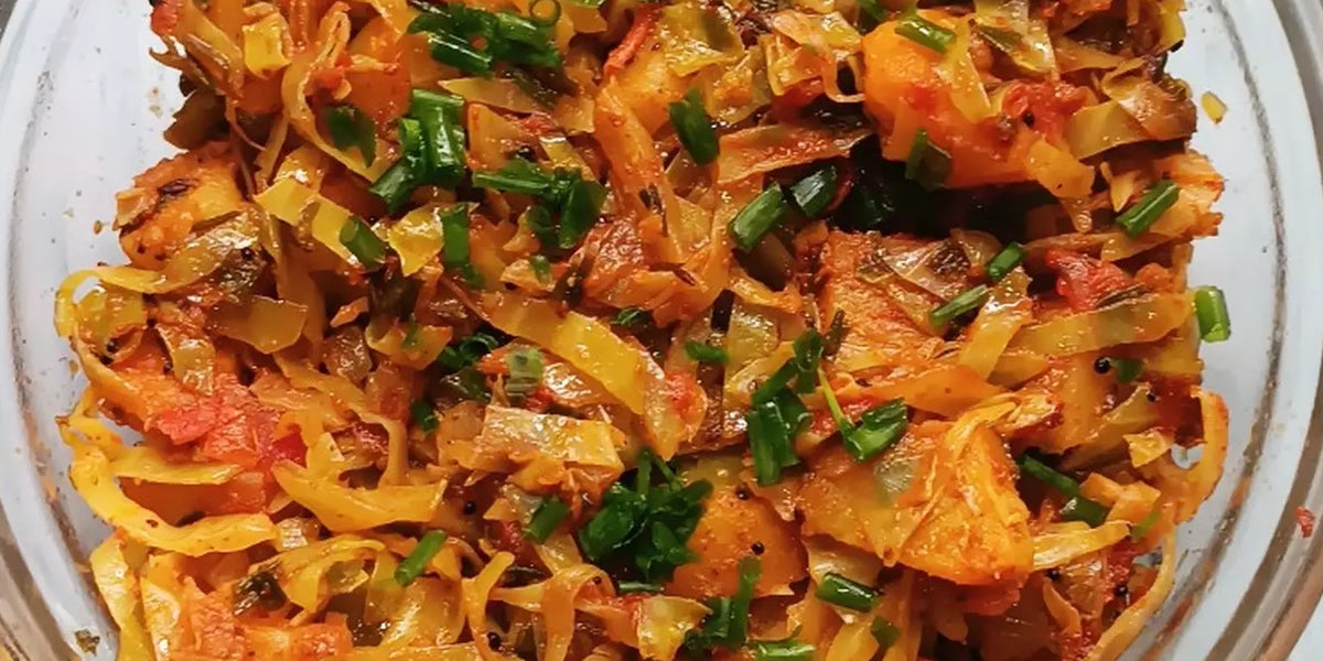 Cabbage, Potato And Spring Onion Subji — Food Garden